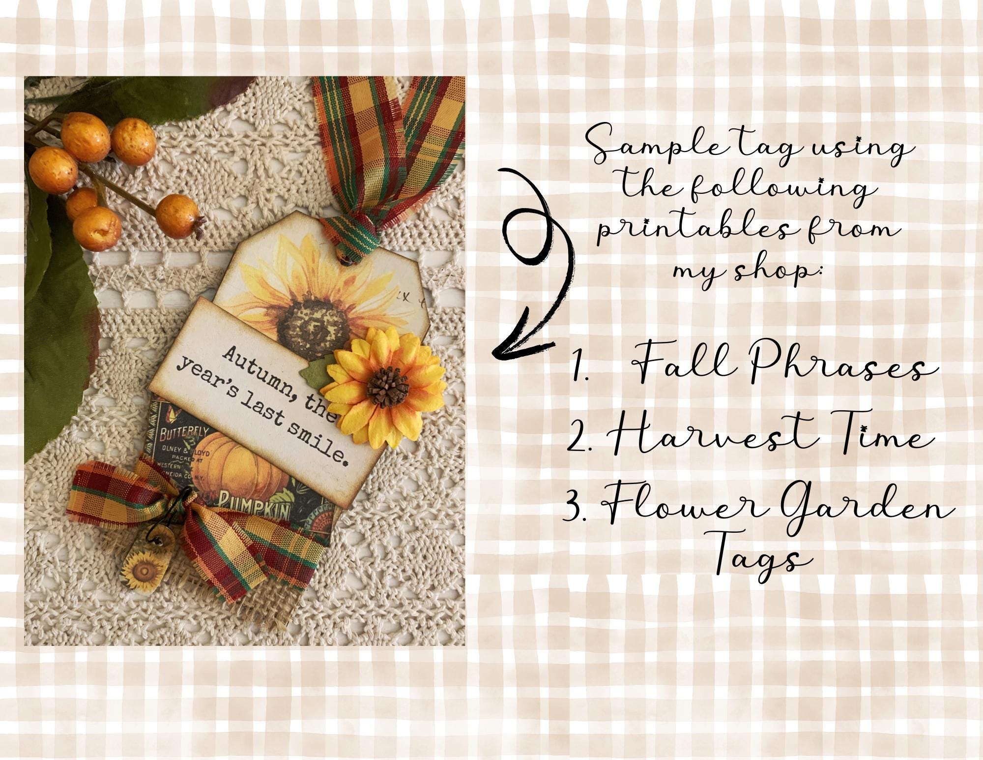 FLOWER GARDEN Digital Download, Vintage Printable Flower Tags for Junk ...