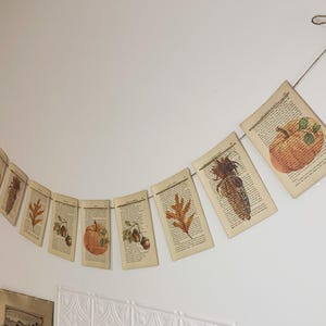 FALL BANNER, Handmade Vintage Book Page Banner Bunting, Autumn ...