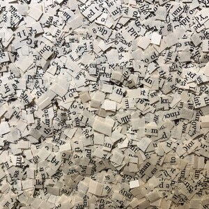 CONFETTI, Handmade Vintage Book Page Confetti, Party Decorations ...