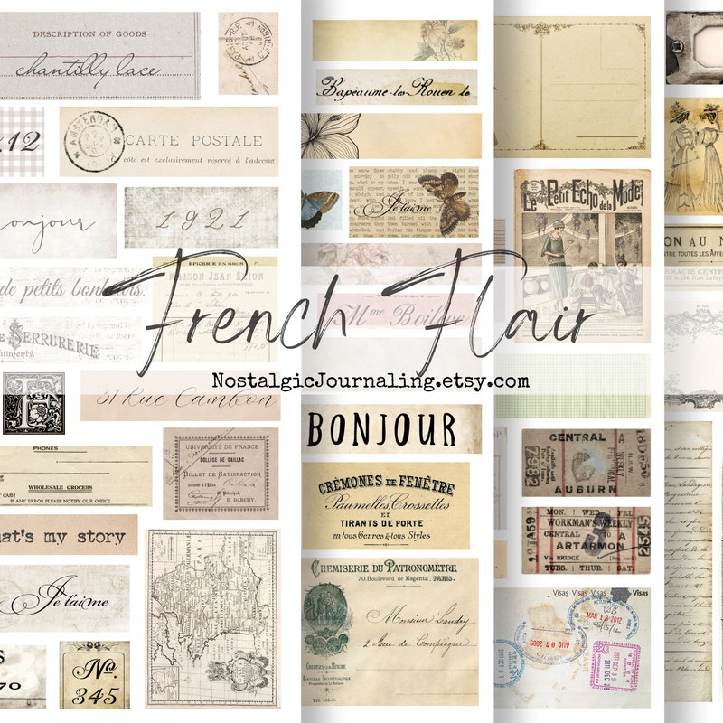 French Ephemera - Etsy