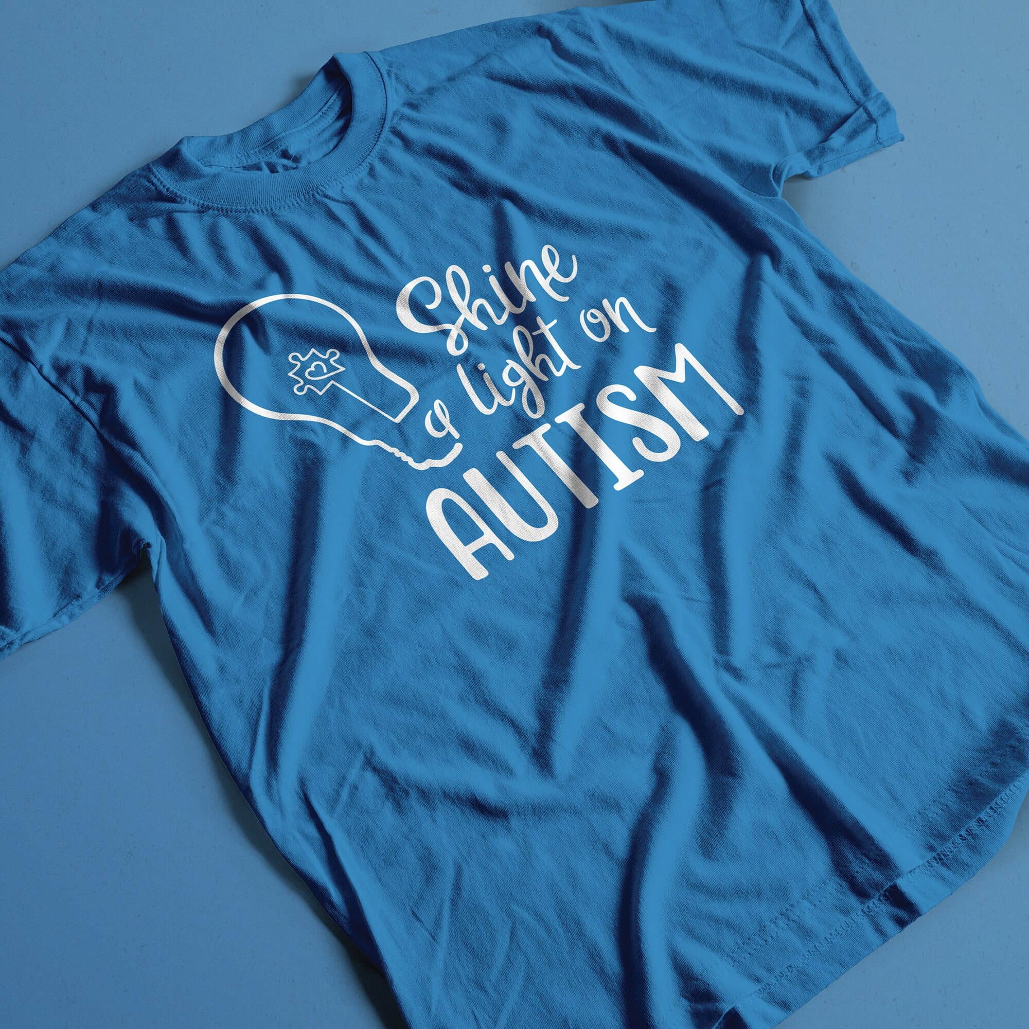 Shine a Light on Autism | Light Bulb | T-shirt - Etsy