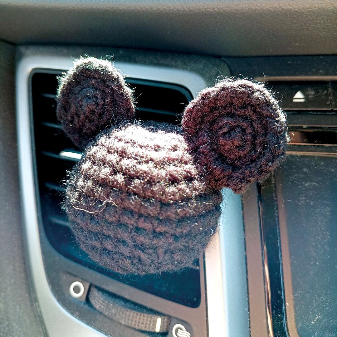 Mickey Crochet | Air Vent Car Clip - Etsy