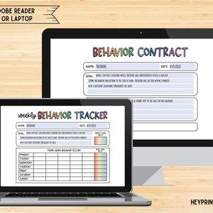 Printable Editable Weekly Behavior Tracker and Behavior Contract, Life ...