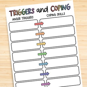 Triggers and Coping Chart, Consequences, Autism, Emotion List, Trigger Tracker, Thought ...