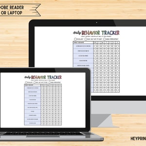 Daily Behavior Tracker, Behavior Tracking for Kids, Track Students ...