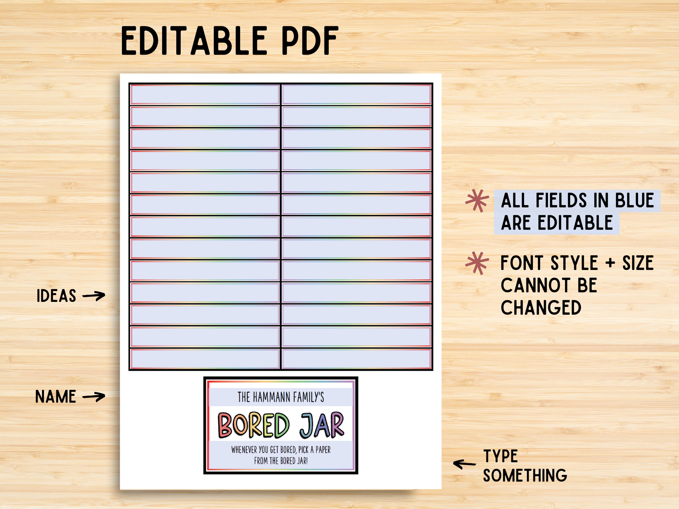 Bored Jar Boredom Buster Bored Games Bored in the House - Etsy