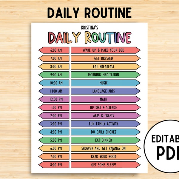 Printable Kids Room Cleaning Guide, Chore Chart Editable PDF, Family ...