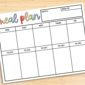 Editable Menu Planner, Printable Meal Planner, Grocery List and Notes ...
