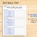 Chore Chart, Printable Editable Daily Checklist for Kids, Chore Chart ...