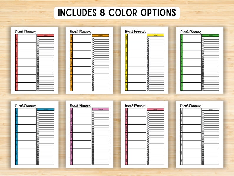 Meal Planner, Groceries Planner, Weekly Menu Planner, Meal Prep, Health ...