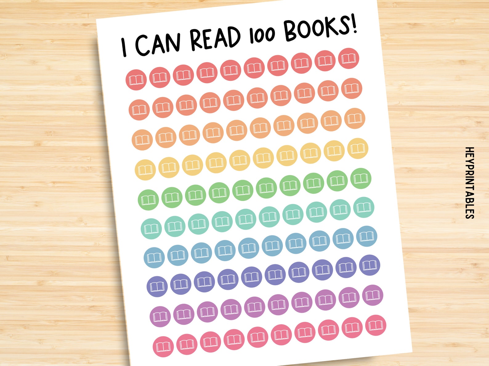Printable Kids Book Tracker 100 Book Challenge Elementary - Etsy