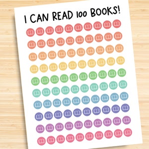 Printable Kids Book Tracker, 100 Book Challenge, Elementary School ...