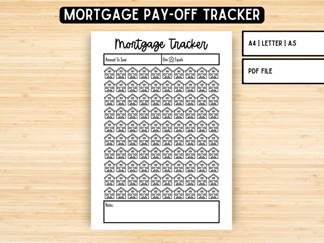Mortgage Payoff Tracker, House Payoff Tracker, Finance Savings Tracker ...