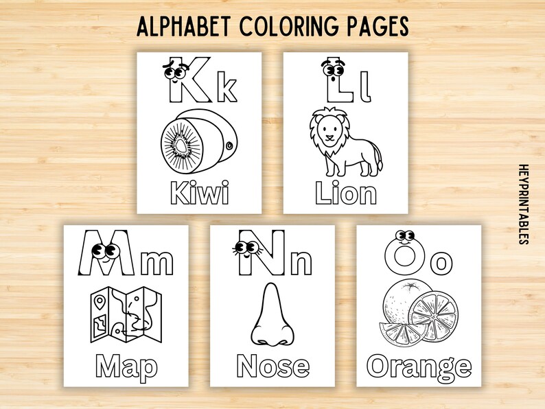 26 Printable Alphabet Coloring Pages Worksheets for Kids, Preschool ...