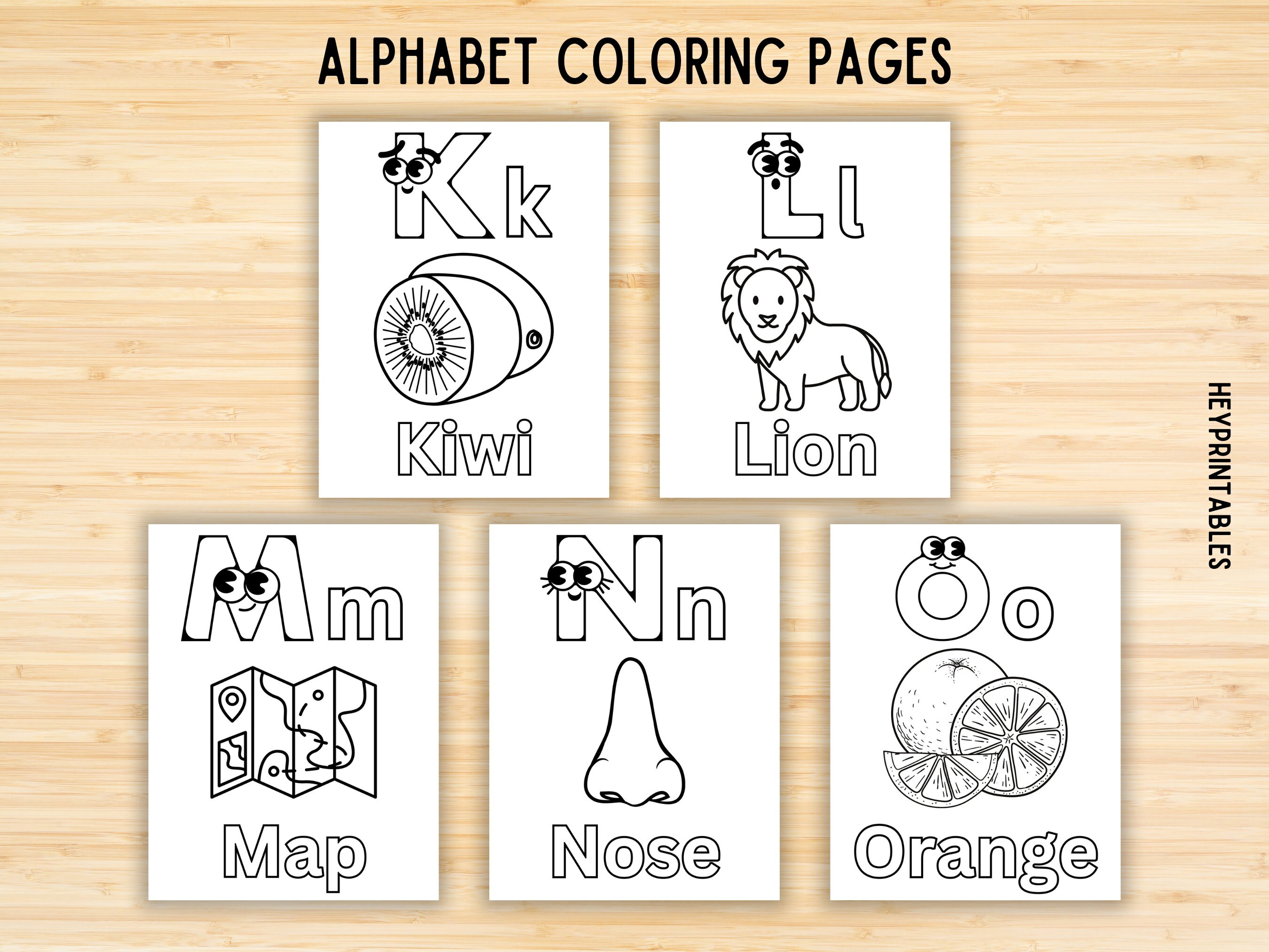 26 Printable Alphabet Coloring Pages Worksheets for Kids, Preschool ...