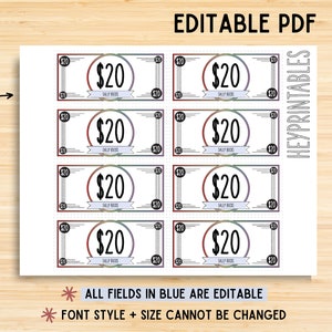Editable Mom Chore Bucks Printable, Behavior Bucks, Chore Bucks, Reward ...