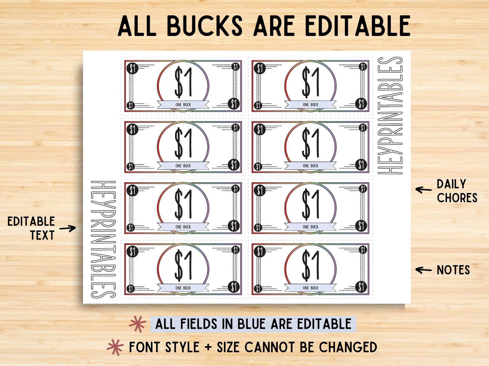 Kids Reward Bucks, Mom Bucks, Reward System for Kids, Chore Bucks, Good ...