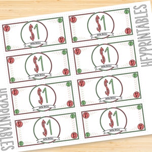 Printable Christmas Money, Ready to Print Christmas Play Money, North ...