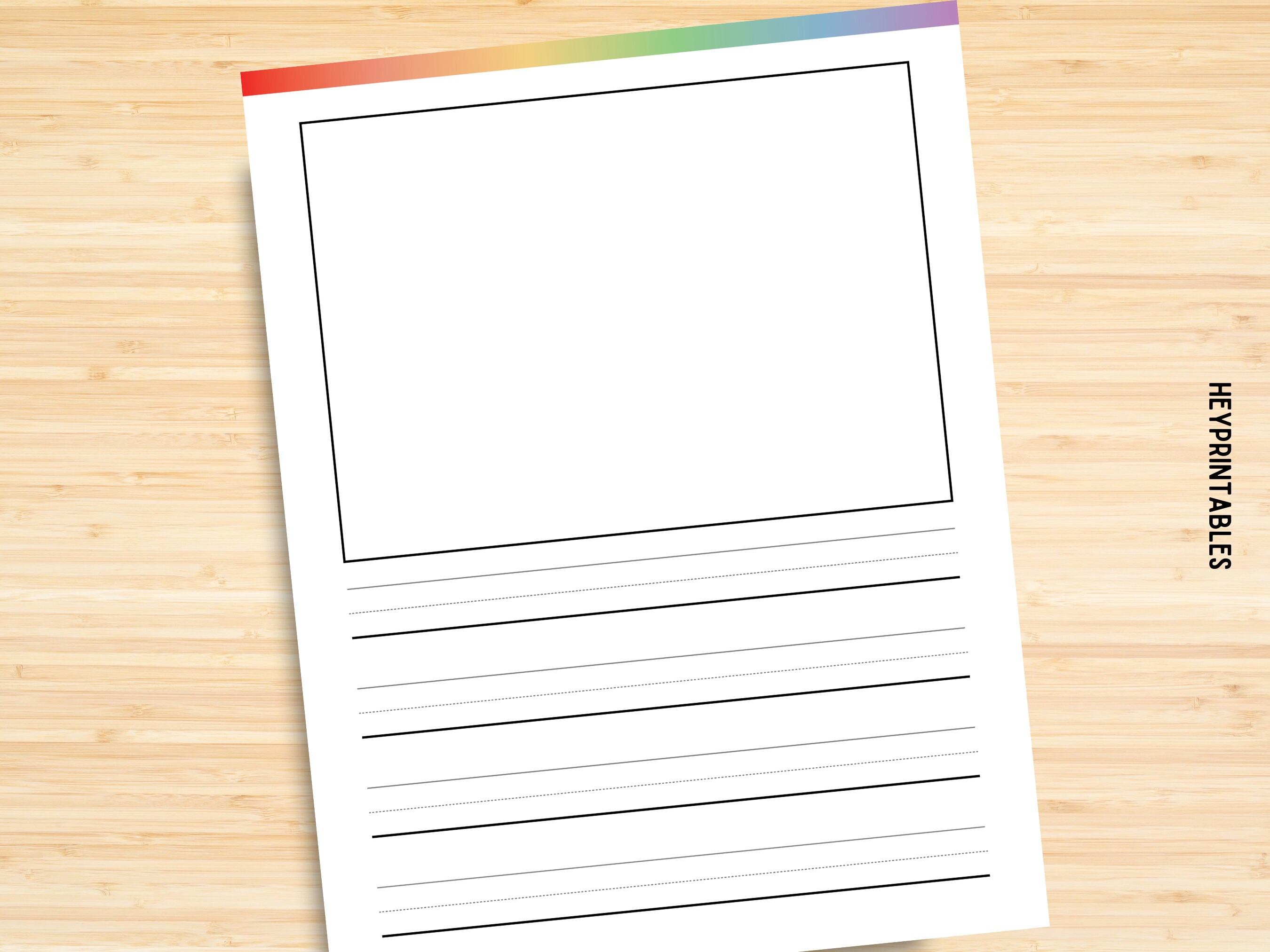 Printable Kids Story Paper, Children's Draw and Write Template, Kids ...