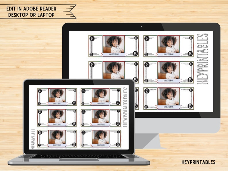 Editable Photo Mom Chore Bucks Printable, Behavior Bucks, Chore Bucks ...