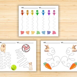 Tracing Practice, Pre-writing Worksheets, Line Tracing, Toddler ...