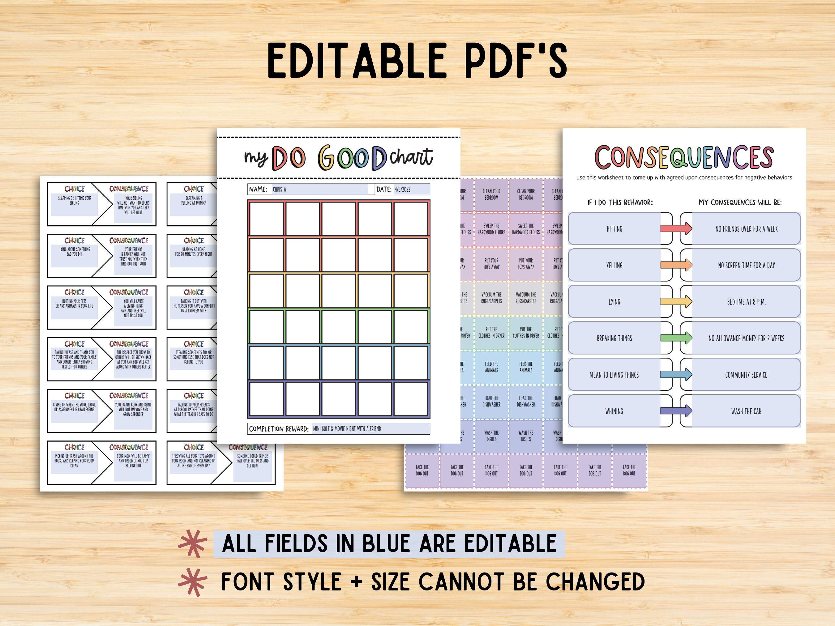 Behavior Consequence Chart Ultimate Bundle Pdfs Consequence | Etsy UK