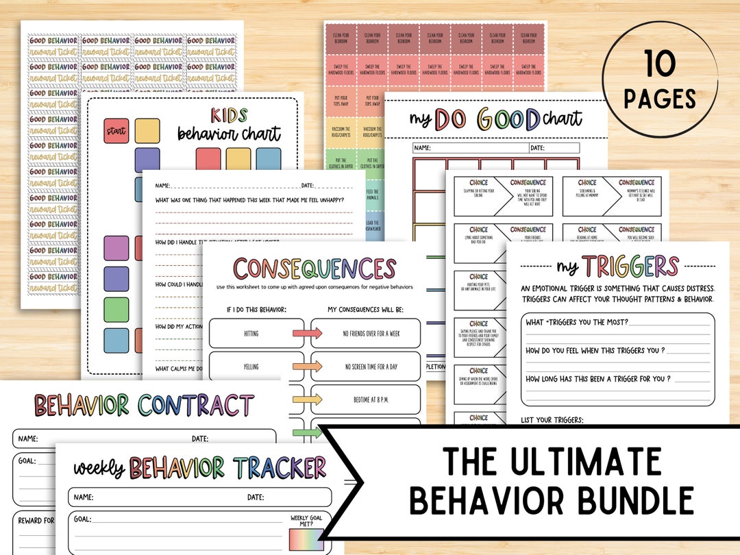 Behavior Consequence Chart Ultimate Bundle Pdfs, Consequence for My Own Action, Consequence ...