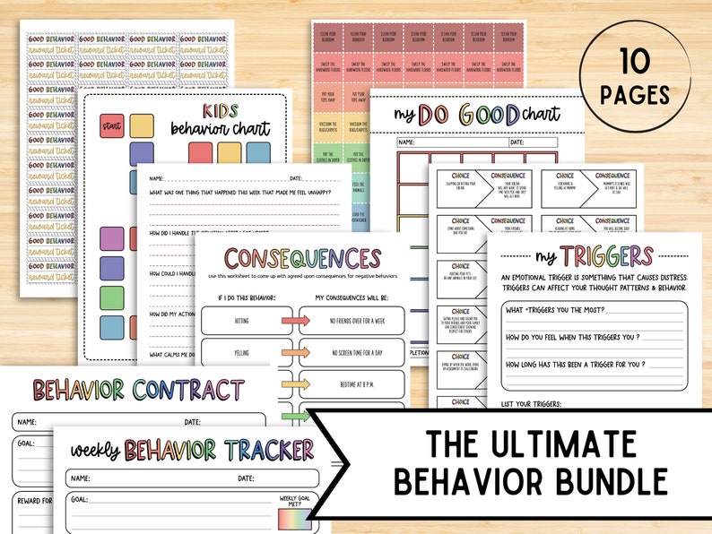 Behavior Consequence Chart Ultimate Bundle Pdfs Consequence | Etsy UK