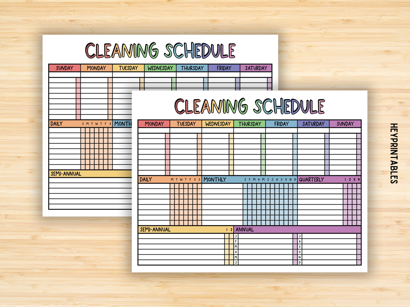 Editable Cleaning Planner, Cleaning Schedule, Cleaning Checklist ...
