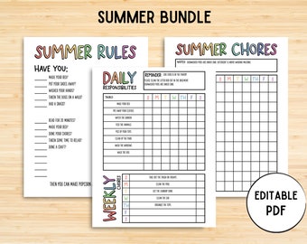 Editable Summer Rules Printable - Etsy