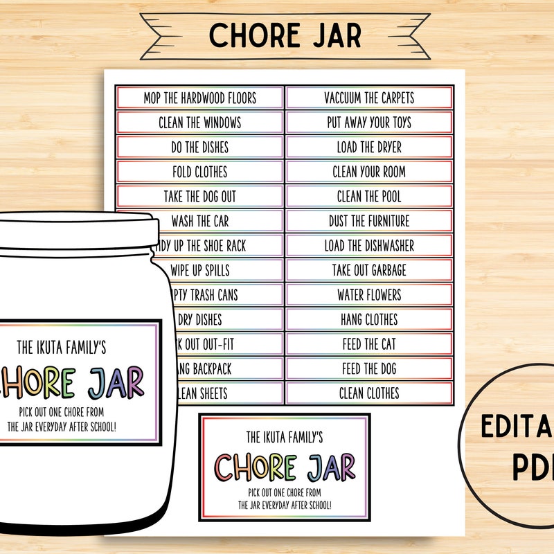 Chore Cards - Etsy