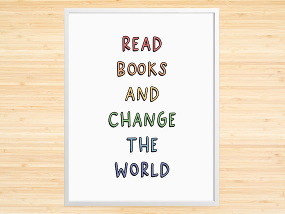 Read Books and Change the World Rainbow Classroom Decor - Etsy