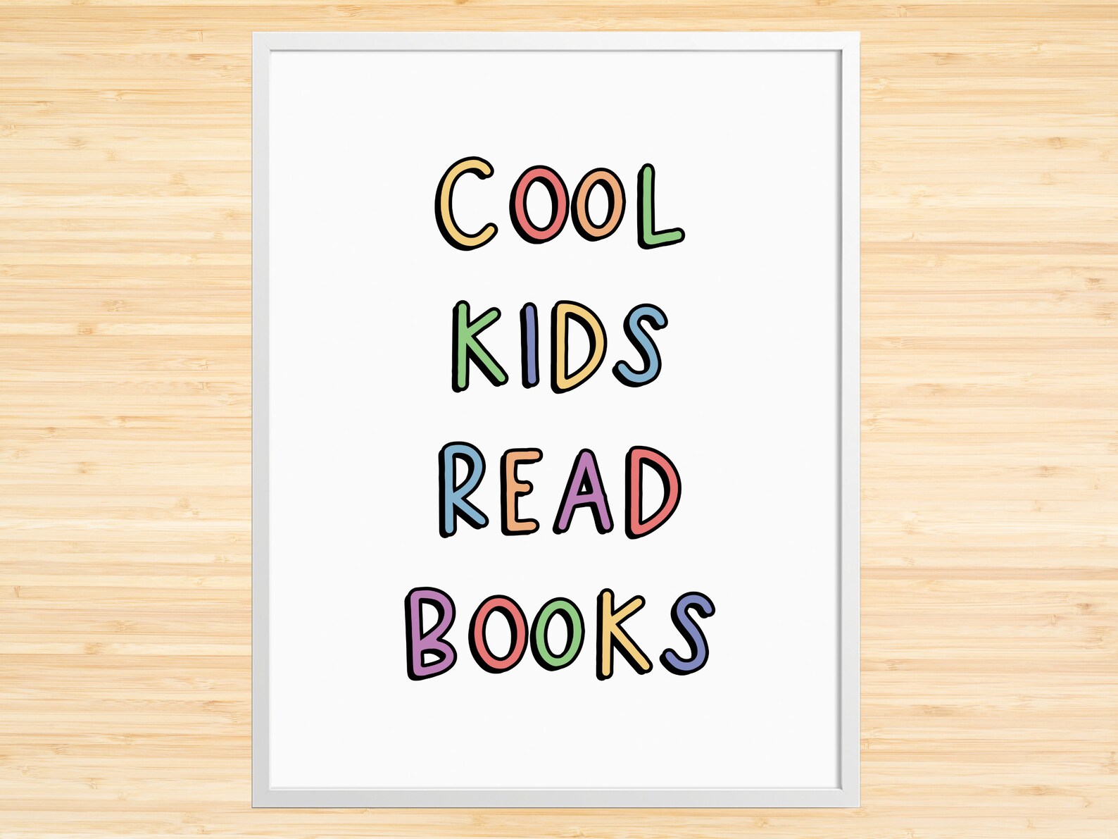 Cool Kids Read Books, Read Quote Sign, Book Lover Gift, Kids Wall Decor ...