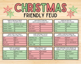 Christmas Family Feud, Christmas Trivia Game, Holiday Friendly Feud ...