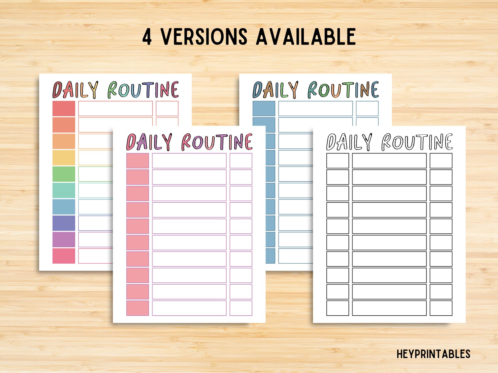 Daily Routine Printable Daily Routine Responsibility Chart - Etsy