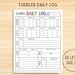 Baby & Toddler Daily Log, Baby Activity Log, Daycare Business Forms ...