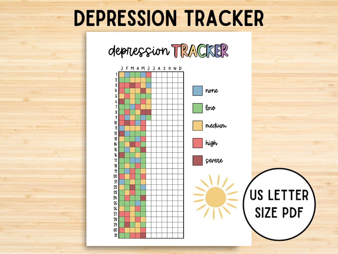 Depression Tracker, Journal Page, Printable Tracker, Habit Tracker ...