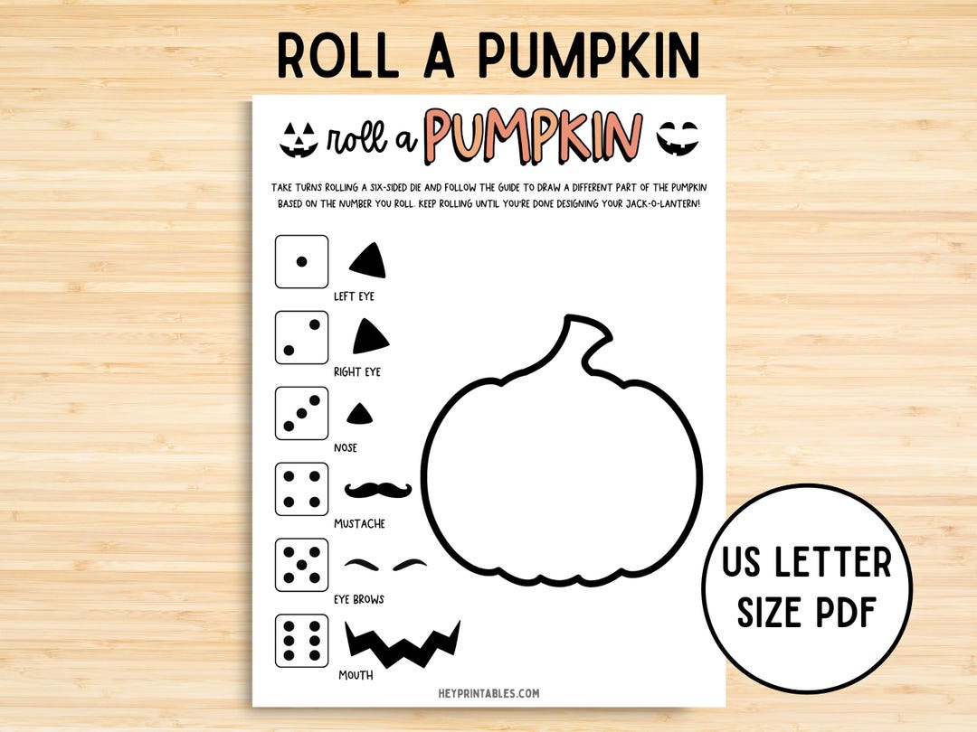 Halloween Roll A Pumpkin Game, Fun Halloween Game, Kids Halloween Party ...