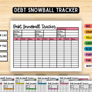 Debt Payment Tracker, Printable Snowball Debt Tracker, Debt Tracker ...