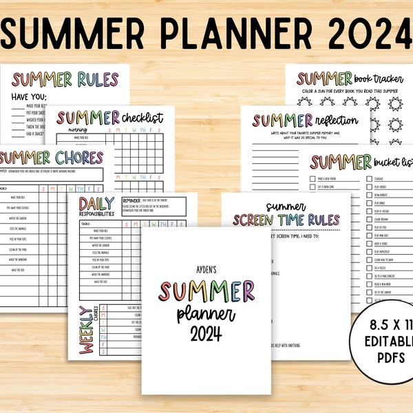 Summer 2024 Calendar - Etsy