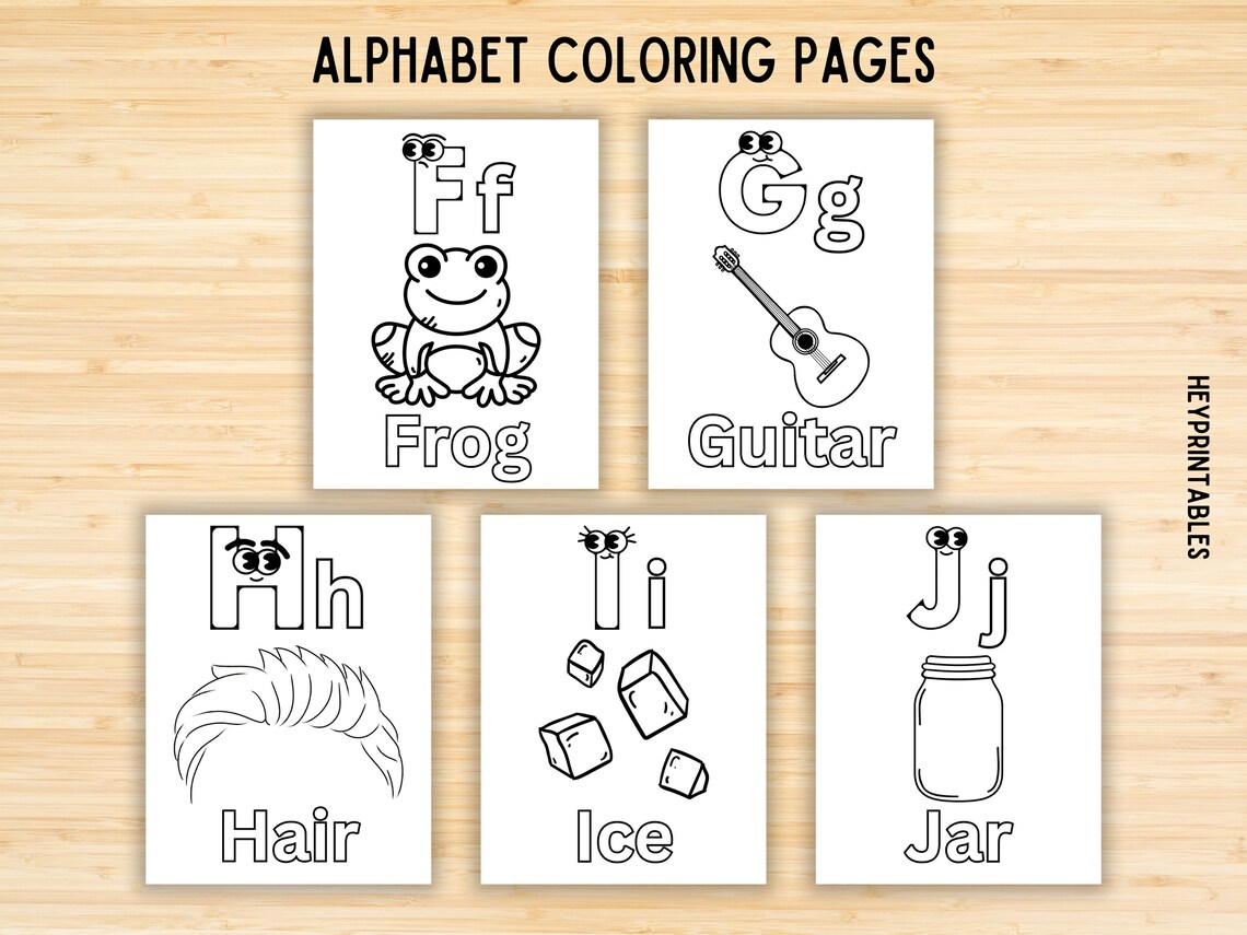 26 Printable Alphabet Coloring Pages Worksheets for Kids, Preschool ...