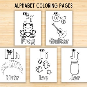 26 Printable Alphabet Coloring Pages Worksheets for Kids, Preschool ...