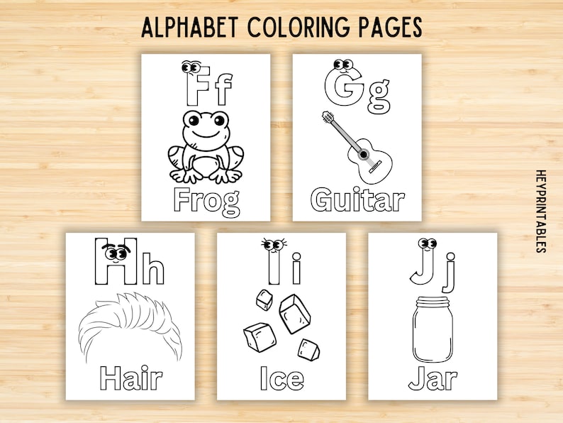 26 Printable Alphabet Coloring Pages Worksheets for Kids, Preschool ...