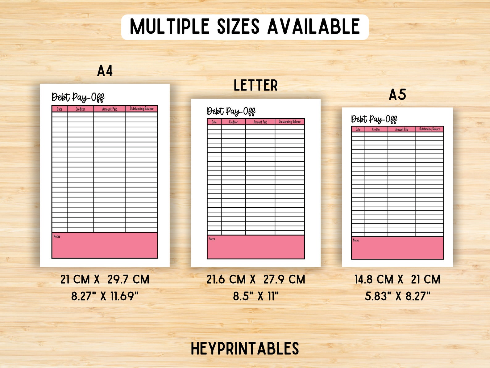 Debt Repayment, Printable Debt Tracker, Debt Payoff Tracker, Finance ...