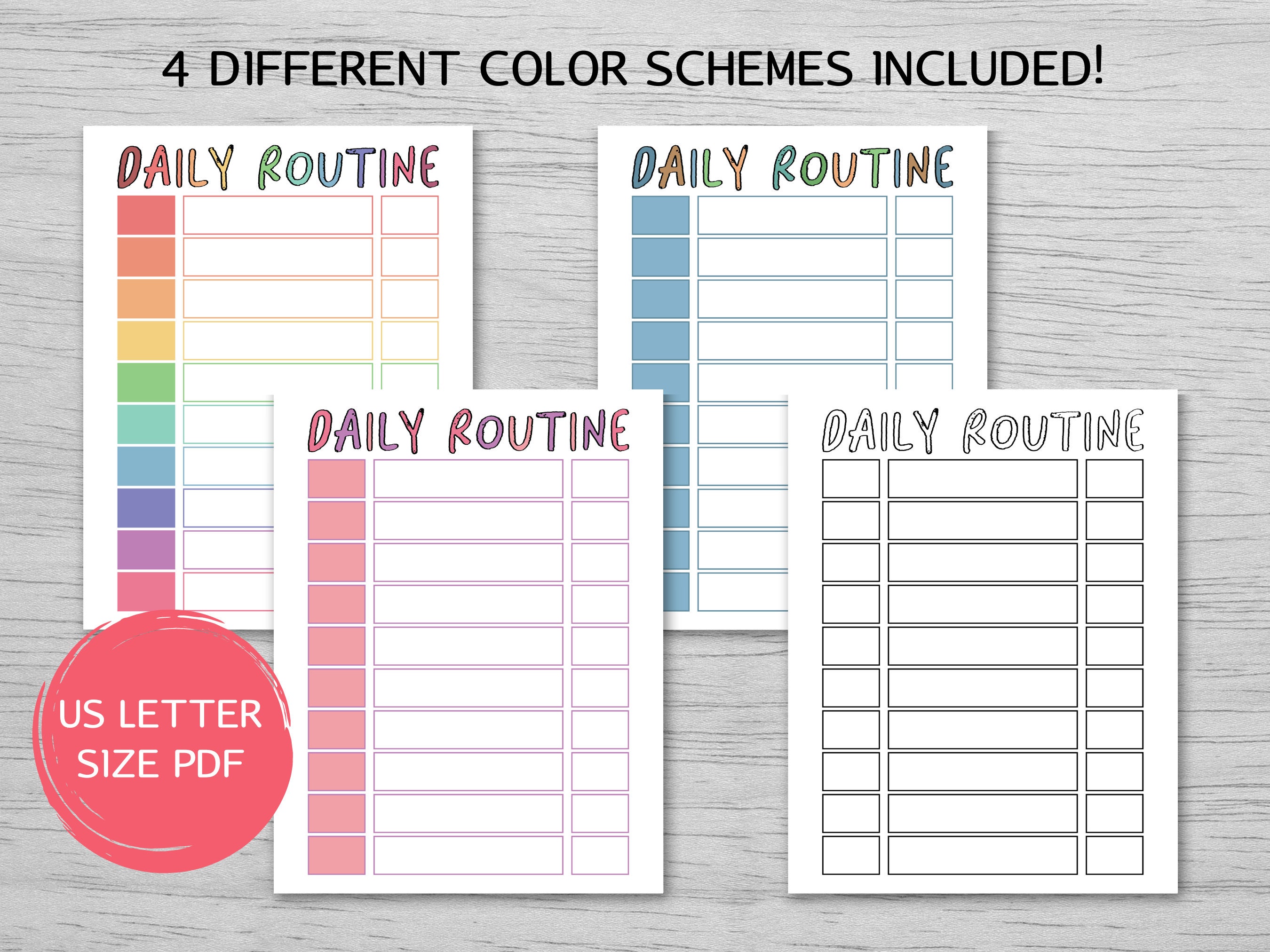 Daily Routine Printable Daily Routine Responsibility Chart | Etsy UK
