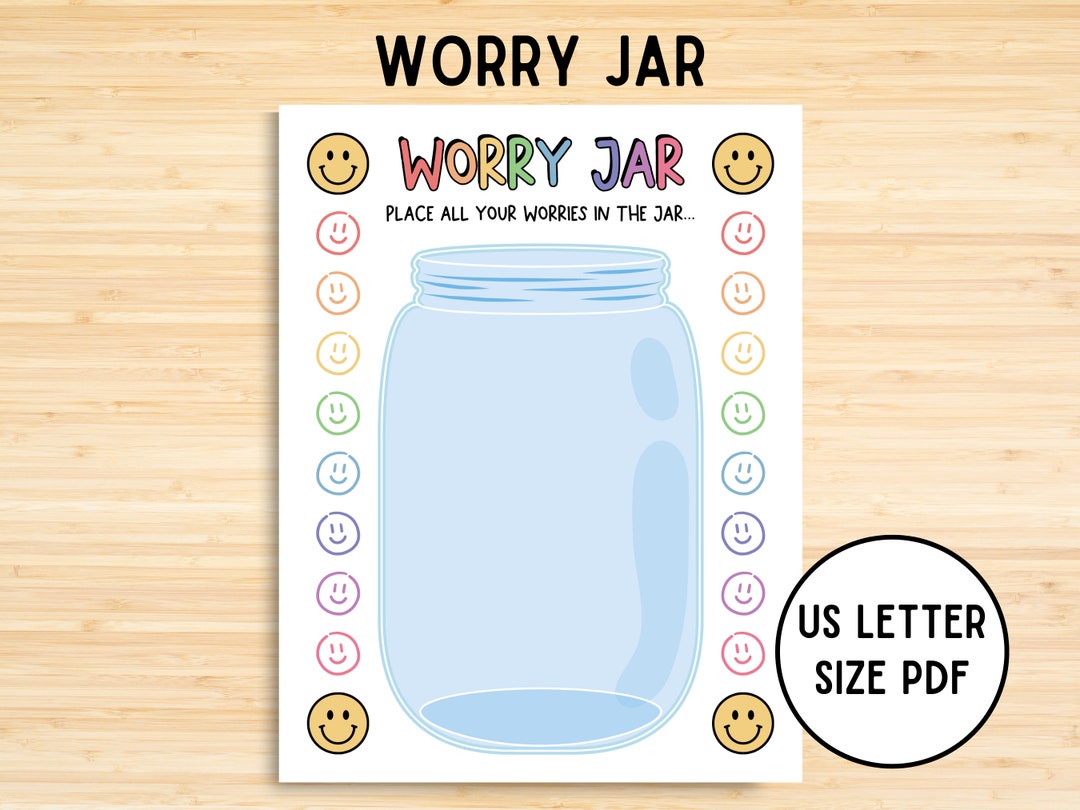 Worry Jar, Stress and Anxiety Relief for Kids and Teens, Depression ...