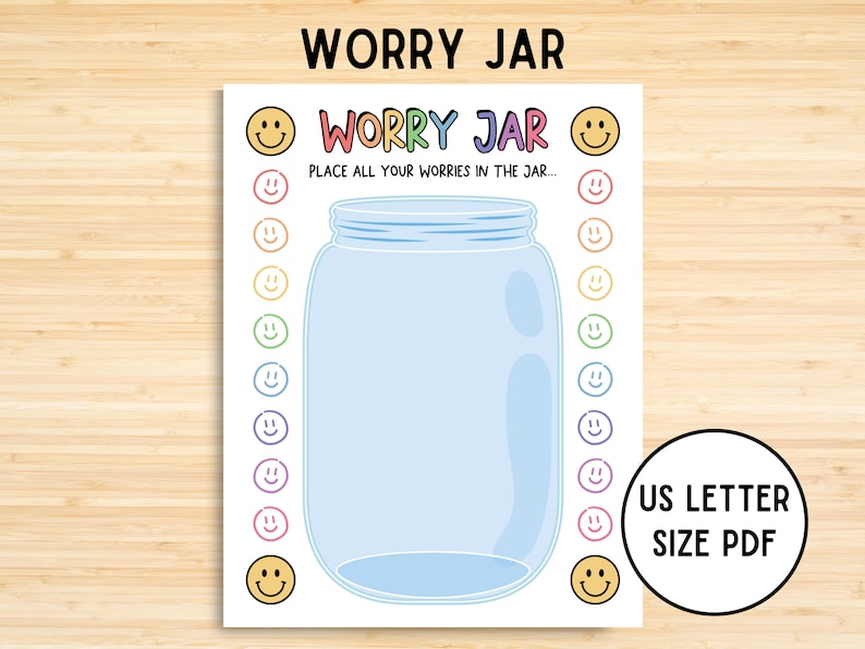 Worry Jar, Stress and Anxiety Relief for Kids and Teens, Depression ...