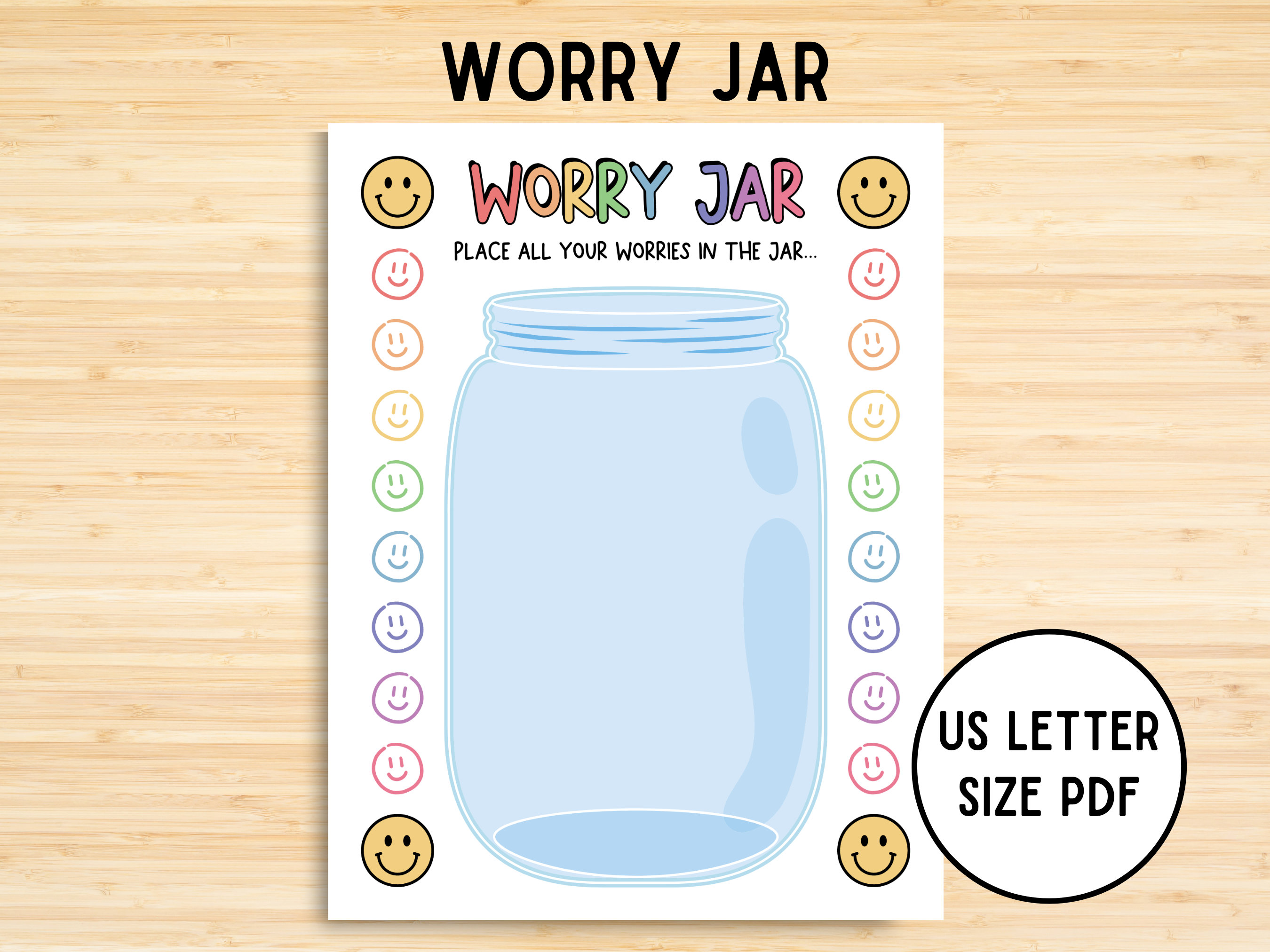 Worry Jar, Stress and Anxiety Relief for Kids and Teens, Depression ...
