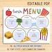 Editable Kids Breakfast, Lunch, Dinner Planner, Meal Weekly Planner ...