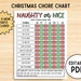 Christmas Chores Reward Chart, Santa Claus List, Chore Chart Kids ...
